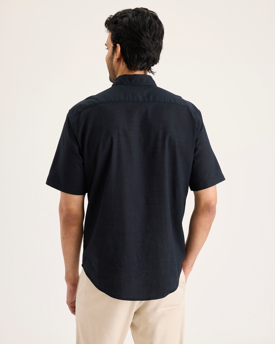 Back view of model wearing Beautiful Black Ultimate Shirt, Regular Fit.